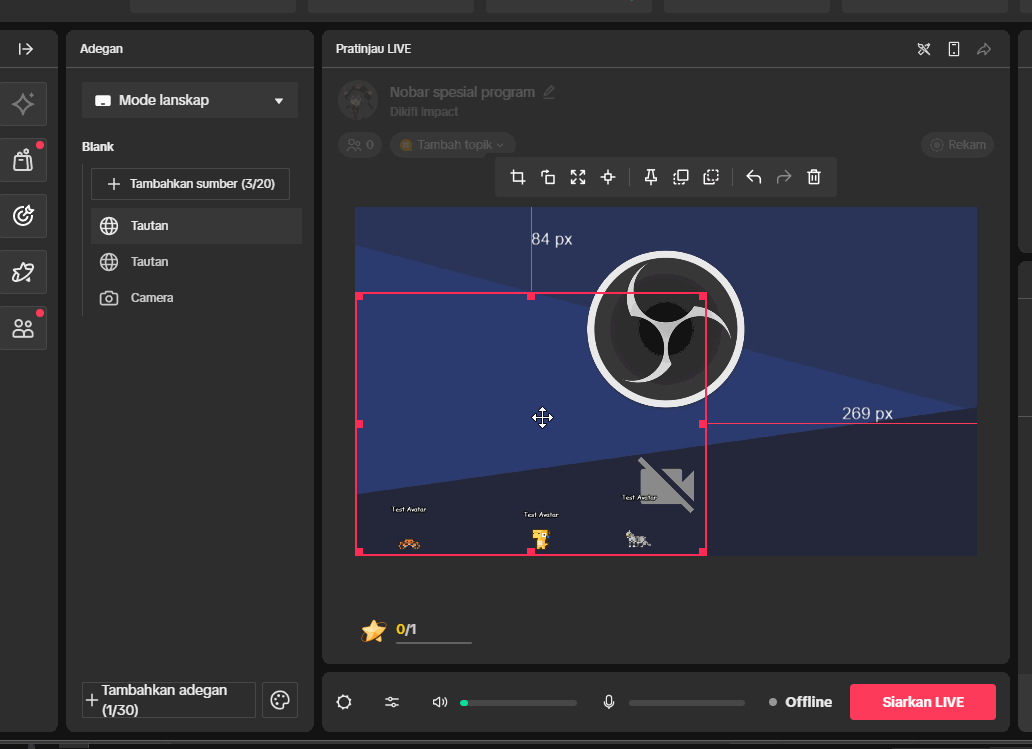 Mengubah Resolusi Overlay Stream Avatar | Tutorial IndoFinity